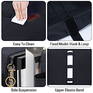 SWISSELITE Mini Fridge Caddy Organizer,Over the Fridge Storage Organizer,Fridge Caddy Hanging Organizer Waterproof with 18 Pockets for Dorm Kitchen Office Home