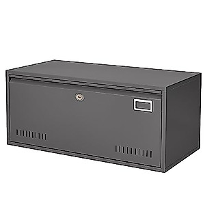 Prohon Metal File Cabinet with Hanging Rod for Letter, A4, Documents, Lateral Cabinets with Drawers & Key Lock, Large Space for Home Office, Gery