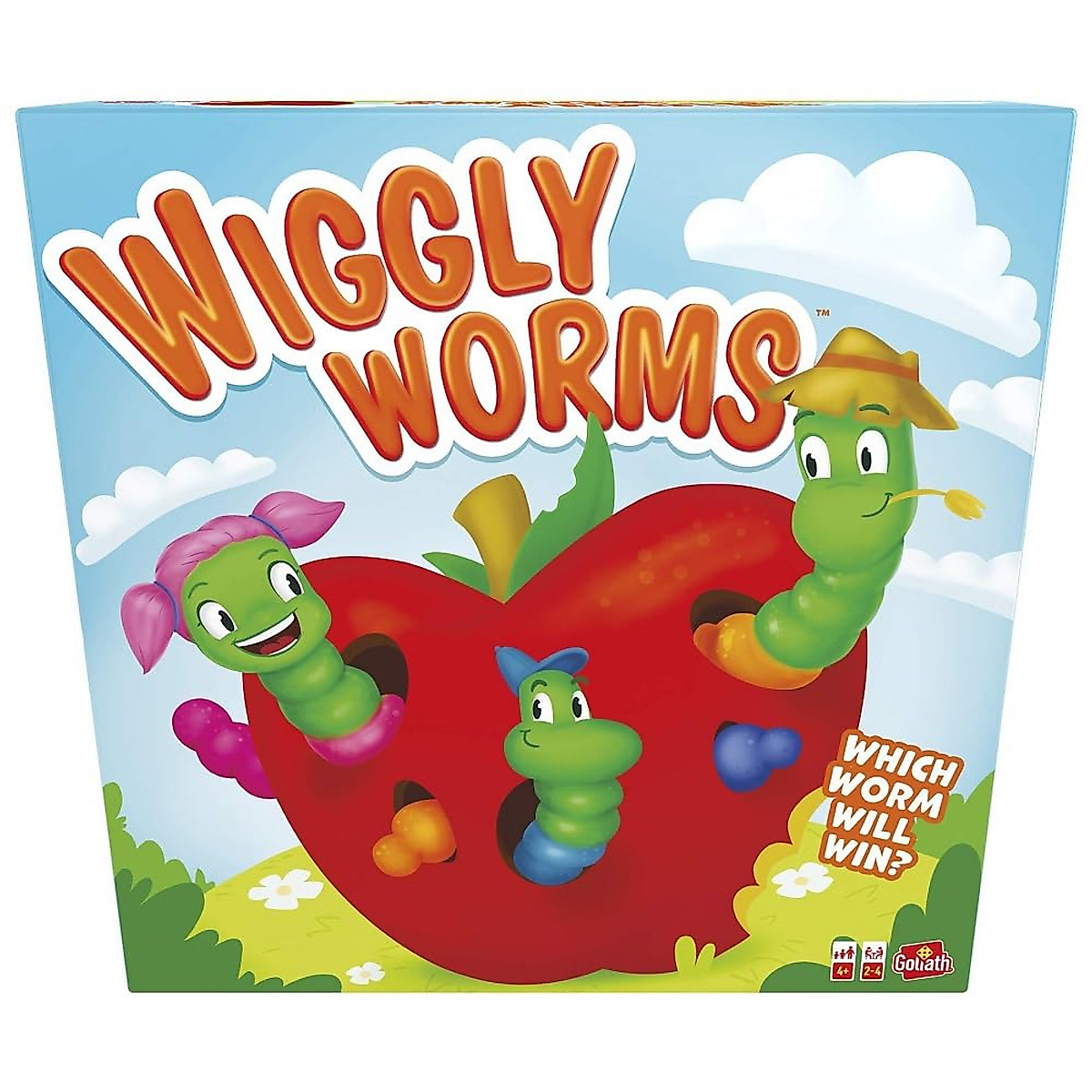 Goliath Games 919207.006 Wiggly Worms Kids Games | for Ages 4+ | for 2-4 Players, Multi