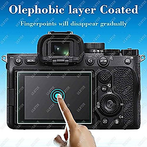 Screen Protector for Sony A7 IV Alpha 7 IV A7IV A7M4 A74 & Hot Shoe Cover [3+2 Pack], ULBTER Tempered Glass Cover 0.3mm 9H Hardness Anti-Scrach Anti-Bubble