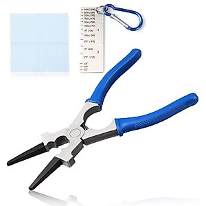 LEONTOOL 3 Pcs Welding Pliers Set, 8-Inch MIG Pliers, Metal Sheet Thickness Gauge, Cleaning Cloth Wire Cutter Tip Remover for Professional Welding