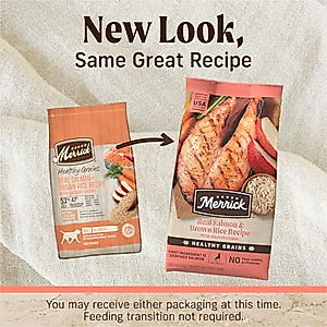 Merrick Healthy Grains Premium Adult Dry Dog Food, Wholesome And Natural Kibble With Salmon And Brown Rice - 4.0 lb. Bag