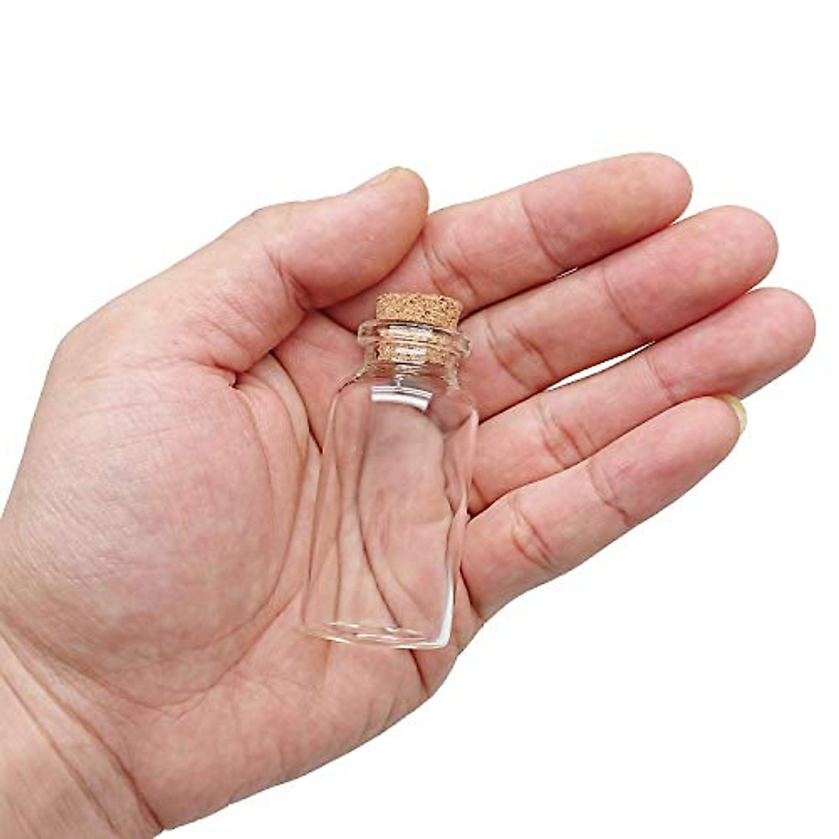 Axe Sickle 20 mL Cork Stopper Glass Bottles Mini Transparent Glass Bottles 20 Pcs