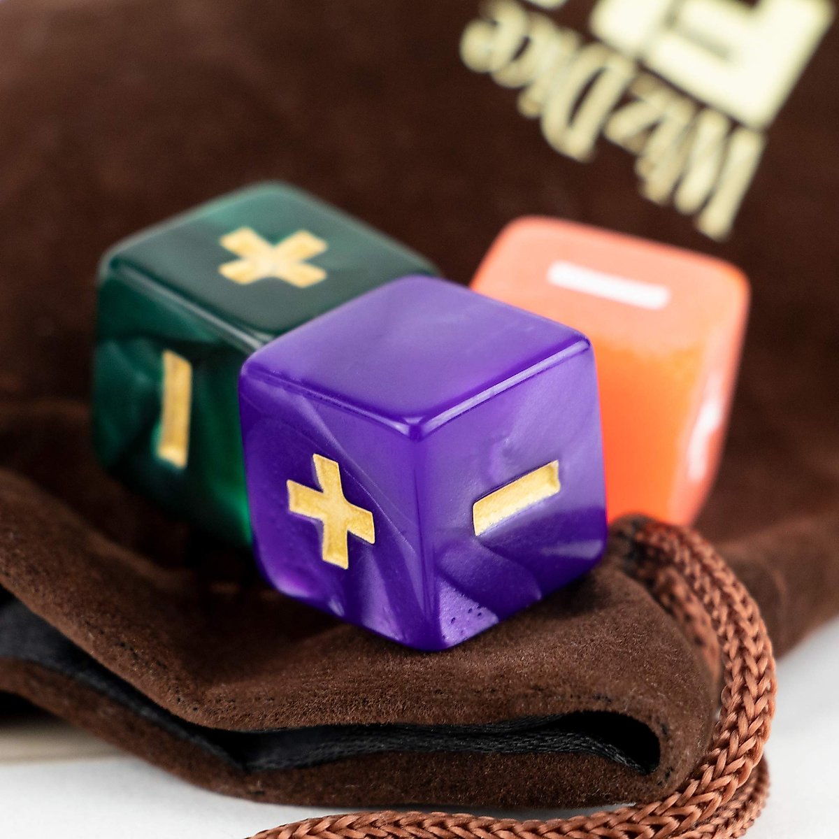 Wiz Dice - Fudge Dice GM Starter Set - Polyhedral Set with Bag for RPG Adventure Games - D6 Dice with Plus, Minus, and Blank Faces - Mystical - 20 ct