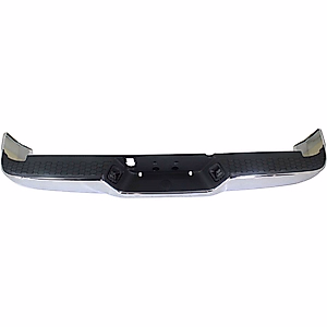 ACANII - For 2009-2018 Dodge Ram 1500 10-12 Ram 2500 3500 Truck Pickup Complete Chrome Steel Rear Step Bumper Assembly