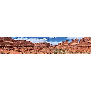 Reptile Habitat Background; Arches' Park Avenue, for 72Lx24Wx24H Terrarium, 3-Sided Wraparound