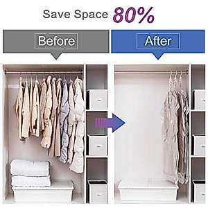 TAILI Hanging Vacuum Storage Bags 4 Pack Long and Jumbo Vacuum Storage Bags Variety 20 Pack, Meet Variety Storage, Saving More Space