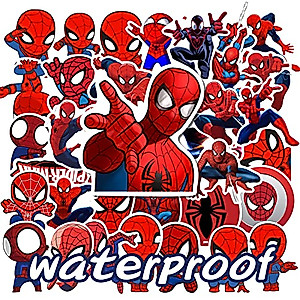 Spider Kids Stickers - 85pcs Non-Repeatable Stickers Water Bottle Water Bottle Car Bike for Laptop Bumper Skateboard Luggage Computer Superhero Stickers