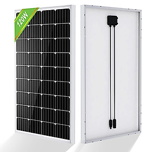 ECO-WORTHY 120W 12V Solar Panel, High Efficiency Mono Module for Motorhome Caravan Camper Shed Boat Yacht Off Grid Solar System Backup Power