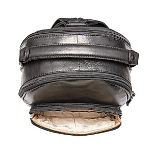 Lady Conceal Concealed Carry Sawyer Leather Backpack (Dusty Black)