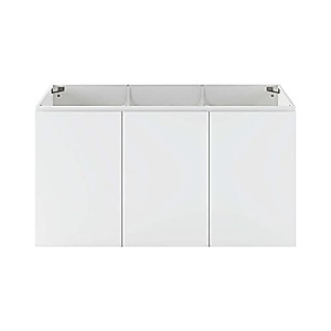 Modway Vitality 48" Wall-Mount Bathroom Vanity in White