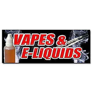 12" Vapes & E-Liquids Decal Sticker Bongs Rolling Papers E Cigs Weed Smoke