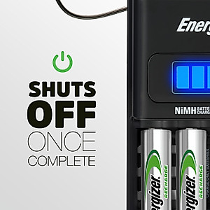 Energizer Rechargeable - Battery Kit - 6 AA and 4 AAA - Batteries with Charger Rechargeable Batteries with Powerful Charger just in an Hour 100% 4port - 4port AAA Charger