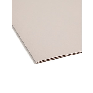 Smead TUFF Extra Capacity Box Bottom Hanging Folder, 2" Expansion, 1/3-Cut Easy Slide Tab, Letter Size, Steel Gray, 18 Per Box (64240)