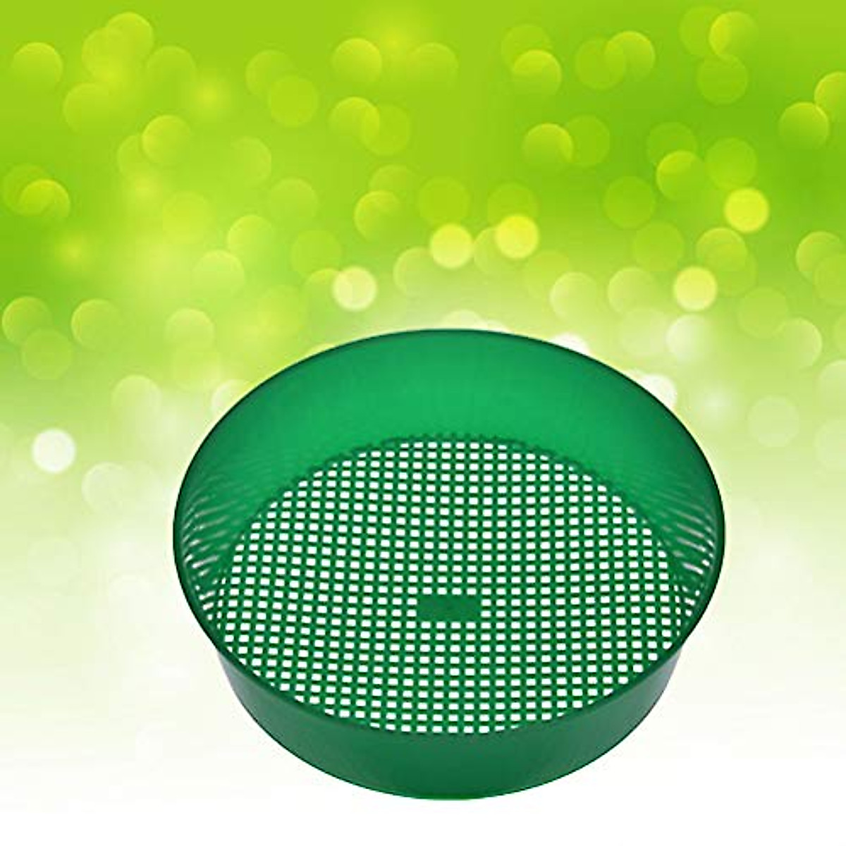 DOITOOL- 2PCS Mesh Plastic Garden Sieve Gardening Seedling Tool Riddle for Compost Soil Stone (Green, with Color Deviation)