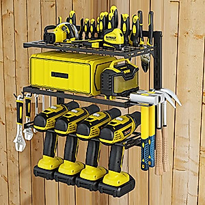 junyuan Power Tool Organizer Wall Mount, Garage Tool Organizers and Storage,Tool box storage rack for screwdriver And Drill Organize