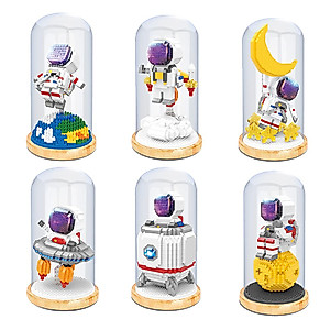 Uvini Building Blocks Astronaut Model with Light STEM Building Toy Micro Blocks for Adults or Teens Gifts Spaceman Mini Blocks Set DIY Bricks Toys 617PCS 00860