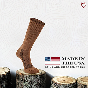 FoxRiver Mens Lightweight Military Mid-calf Socks Tactical Boot Lt Wt 6070, Coyote Brown, Large US