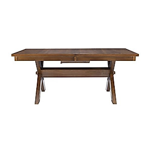Powell Kraven Dining Table, Dark Hazelnut Finish