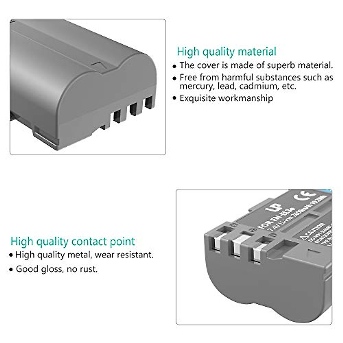 LP EN-EL3e Battery, Battery, Replacement for Nikon EN EL3e, EL3, EL3a, Compatible with Nikon D700, D300s, D300, D200, D100, D90, D80, D70s, D70, D50, MH-18, MH-18a, MH-19, MB-D200, MB-D10 & More