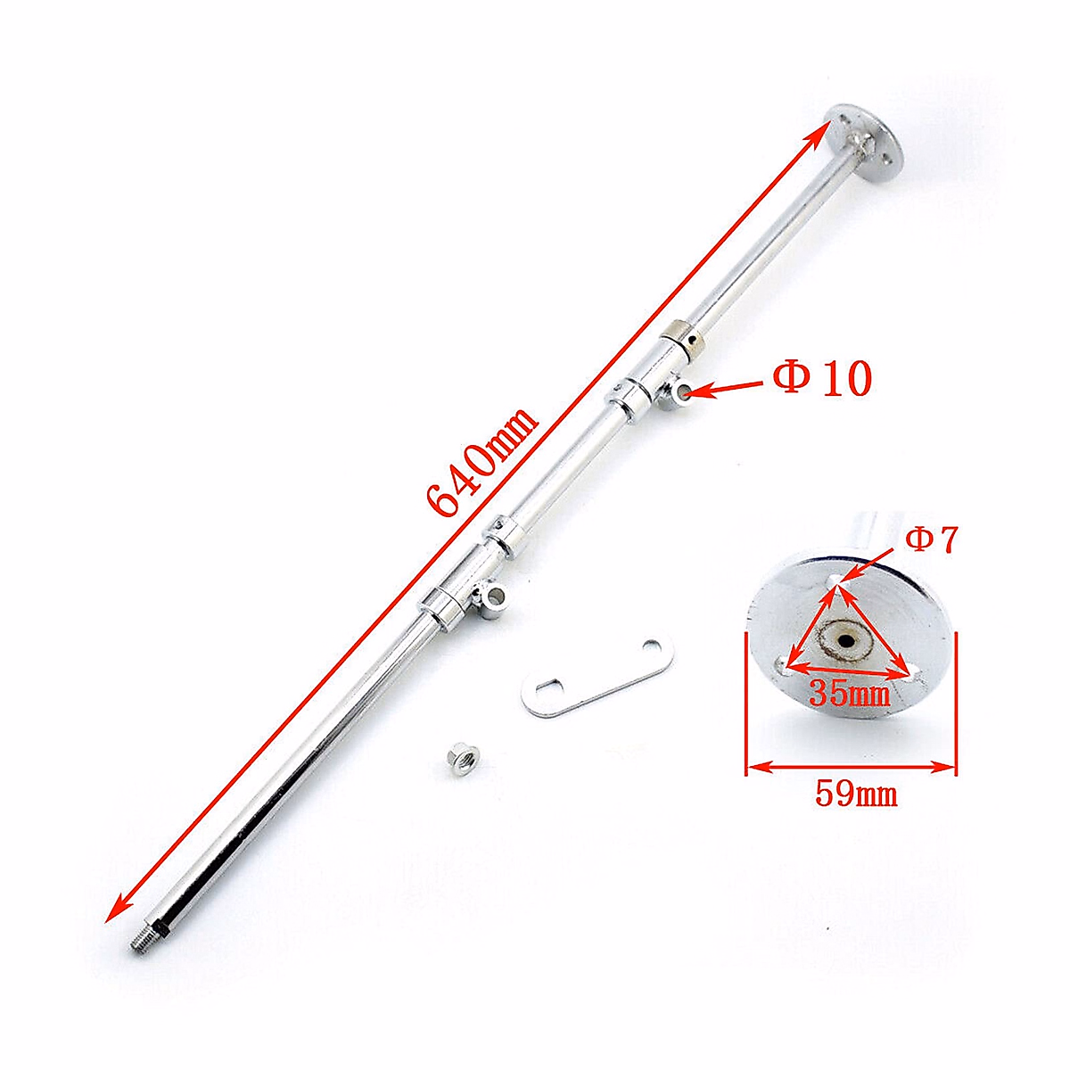 640mm Front Steering Gear Rack Joint Tie Rod & Wheel Assembly Set, for 168cc GO KART UTV ATV, Front Steering Tie Rod Ball Rack Joint DIY Karts Accessories Strut Knuckle Spindle Kit