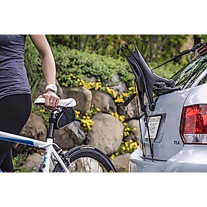 Saris Solo 1-Bike Trunk Rack - Zero Adjustments, Easy Install, 100% Recyclable Plastic Frame and Non-Rusting Material, Compact Solo Trunk Mounted Bicycle Rack