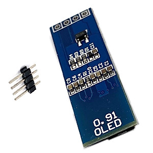 Kiro&Seeu 0.91 inch 128x32 I2C IIC Serial OLED LCD Display Screen DIY Module 4-PIN DC 3.3V 5V 12832 SSD1306 Low Consumption LED Display Compatible with PIC Ar-duino