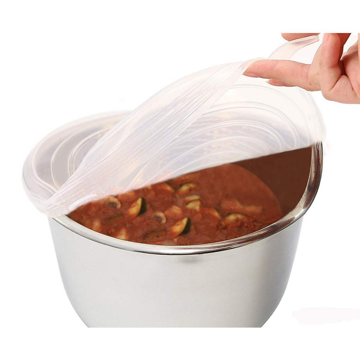 Silicone Sealing Ring Gaskets (2) + Silicone Inner Pot Lid Cover (1) Accessories Compatible with 5/6 Qt Instant Pot and Other Pressure Cookers (5/6QUART)