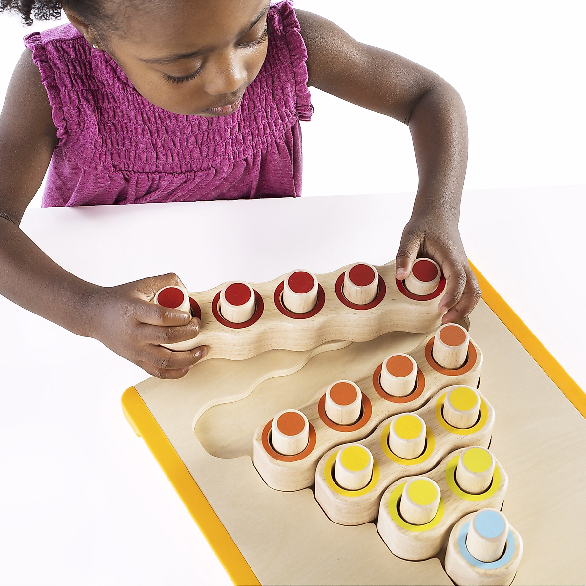 Guidecraft Counting Tree - Color Recognition and Purposeful Stacking Wooden Toddler Toy