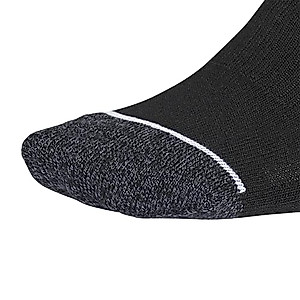 adidas Men's 3-Stripe Crew Socks (3-Pair), Black/White/Onix Grey, Large