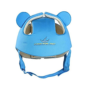 ESUPPORT Baby Adjustable Safety Helmet Headguard Protective Harnesses Hat Providing Safer Environment When Learning to Crawl Walk Play (Blue-1)