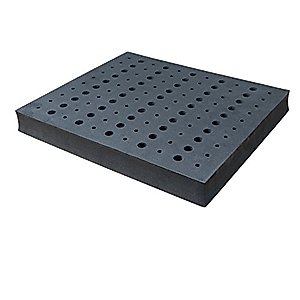 POWERTEC 71046 Router Bit Tray for 110 Bits, 1-5/16” Thick, 50 1/2 inch and 60 1/4 inch Shank Router Bits,Black