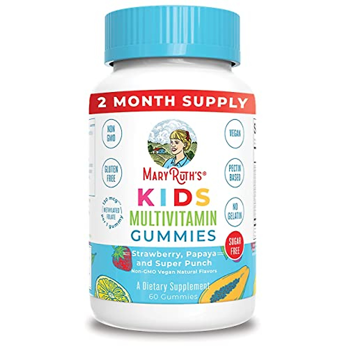 Kids Multivitamin + Immunity Gummies Bundle by MaryRuth's | Kids Sugar Free Multivitamin Gummies, 60ct | Immunity 5-in-1 Gummies for Kids & Adults, 90ct | Vegan, Non-GMO, Gluten Free