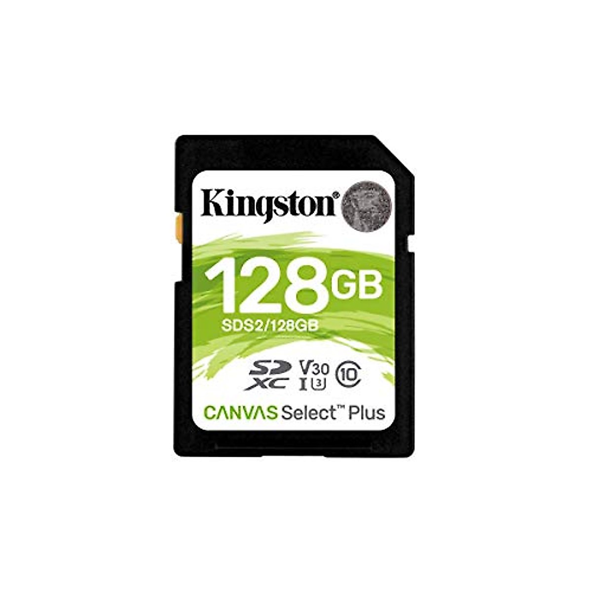 Kingston 128GB SDXC Canvas Select Plus 100MB/s Read Class 10 UHS-I U1 V30 Memory Card (SDS2/128GB)