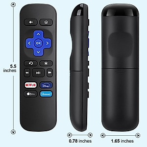 (2 Pack) Replacement Remote for Roku Box,for Roku Express,for Roku Premiere,for Roku Player,for Roku1/2/3/4,(NOT for Stick and TV or Game)