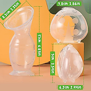 haakaa Silicone Breast Pump 150ml with Suction Base & Ladybugs Breast Milk Collector 75ml Combo,Silicone Breast Milk Catcher,Silicone Breast Shells & Nipple Therapy,Must Have for Breastfeeding