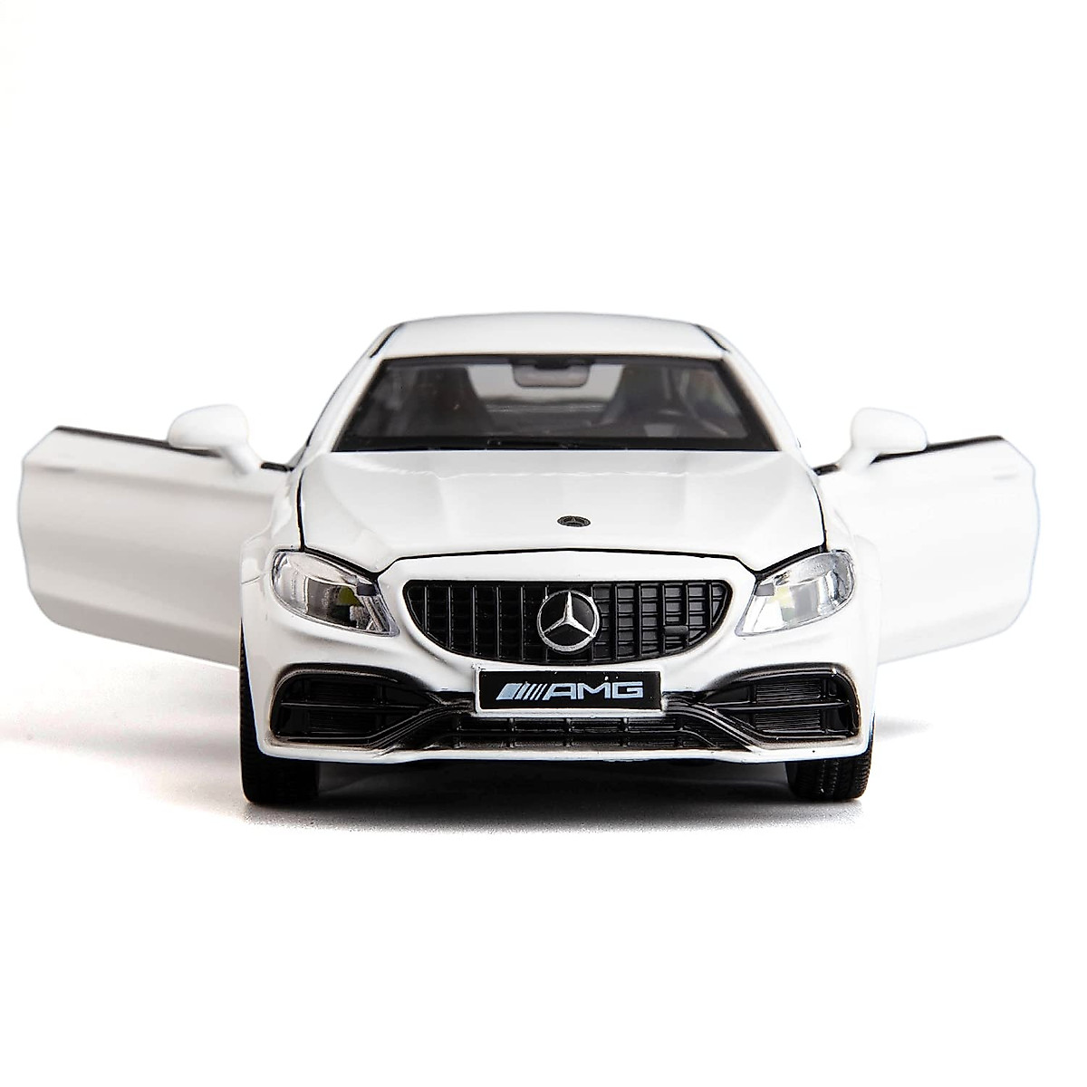 RMZ City Compatible for 1:32 Mercedes-Benz C63 Modle Cars, Diecasting Alloy Pull Back Toy Car with Sound and Light Toy for Girls and Boys Kids Toys Red