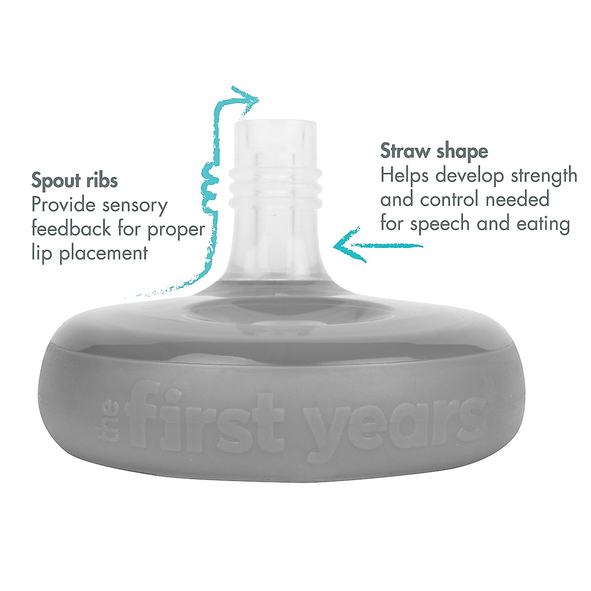 The First Years Insulated Straw Cups for Toddlers 2pk – Ladybug & Marbled – Pink & Blue