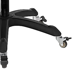 OK5STAR 1.5" Mini Caster Wheels with Brakes, 1/4"-20x1" Threaded Stem Low Profile TPR Castors Quiet Rolling for Small Cart Trolley Dolly Workbench Furniture Set of 4（fit 6mm to 6.35mm）