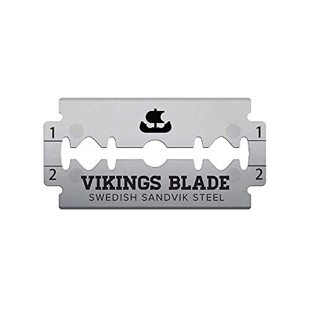 Double Edge Safety Razor Blades, Swedish Steel, 50 Count, by VIKINGS BLADE, Platinum Coated Replacement Razor Blade & Refills, Eco Friendly, Smooth, Close, Clean Shaving Blades, Semi-Aggressive & Safe