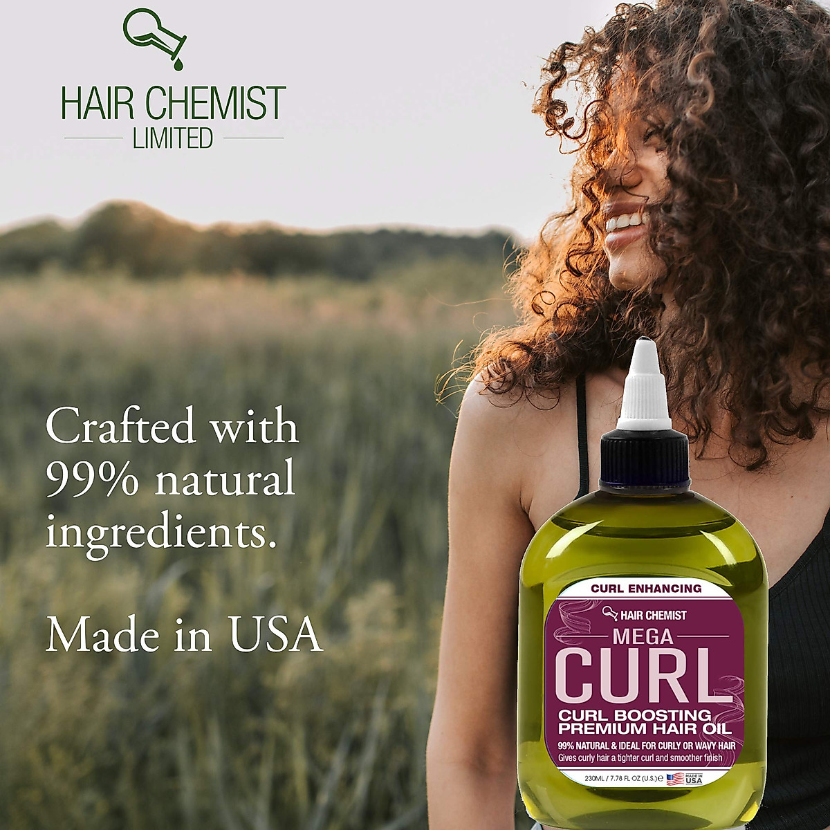 Hair Chemist Mega Curl Boosting Anti-Humidity Shine Coat & Curl Sealing Spray 8 oz.
