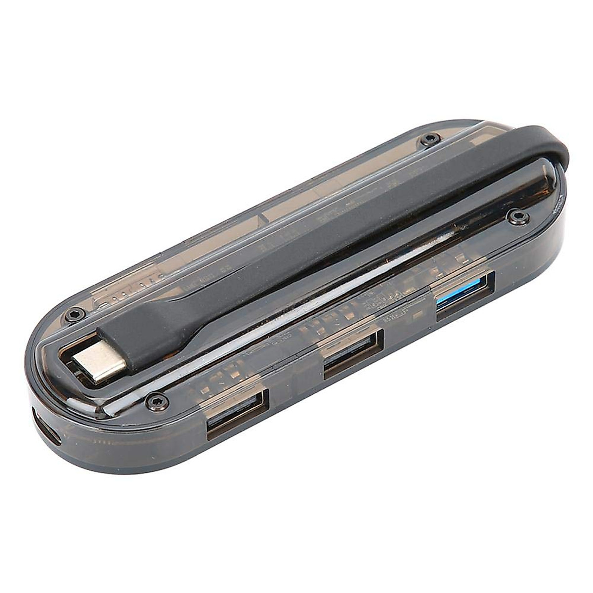 USB C Port Expande, 7-in-1 Hub Docking Station Transparent SD Card Reader HDMI Adapter USB C Hub Devices Adapter PD Charging (5Gbps