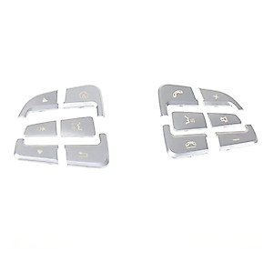 EKoKim Car Styling Steering Wheel Button Covers Trim Stickers Compatible with Mercedes Benz GLC A C Class W205 X253 CLA C177 GLA X156 Accessories
