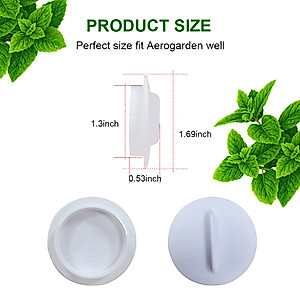 25 Pack Plant Spacer Compatible with aerogarden spacers, Indoor Hydroponics Growing System with AG Garden Cover Accessories,Espaciador de plantas,White