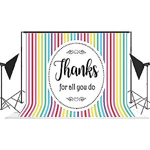 Lofaris Thanks for All You Do Photography Backdrop Teachers Nurses Doctors Staff Employee We Truly Appreciate You Background Happy Retirement Party Decor Photo Studio Props Cake Table Supplies 7x5ft