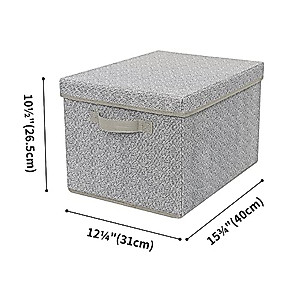 GRANNY SAYS Bundle of 3-Pack Fabric Storage Bins & 3-Pack Rectangle Lidless Storage Bins