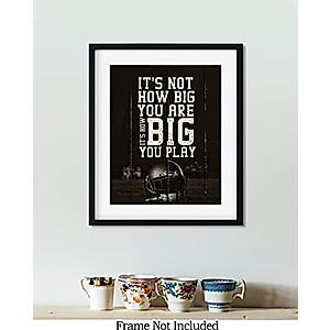 Football Inspirational Wall Art for Boys, Kids Room, Family or Game Room, Man Cave, Den - Teen Room Decor - Home Decor Gift for Sports Fans, Football Players - 8x10 unframed print