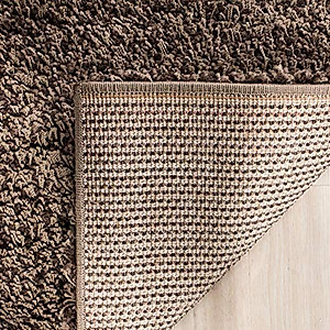 SAFAVIEH California Shag Collection Accent Rug - 2'3" x 5', Mushroom, Non-Shedding & Easy Care, 2-inch Thick Ideal for High Traffic Areas in Entryway, Living Room, Bedroom (SG151-8181)