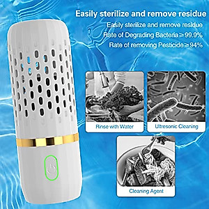 Fruit and Vegetable Washing Machine - Fruit Cleaner Purifier Device 4400 Mah, 10 Minute Quick Clean for Washing Fruit and Vegetable