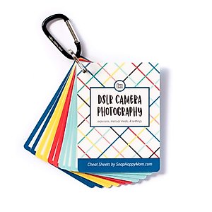 DSLR Cheat Sheet Cards for Canon, Nikon and Sony Cameras - Plastic Quick Reference Photography Cards | Camera Settings, Exposure & Manual Mode (Bright)